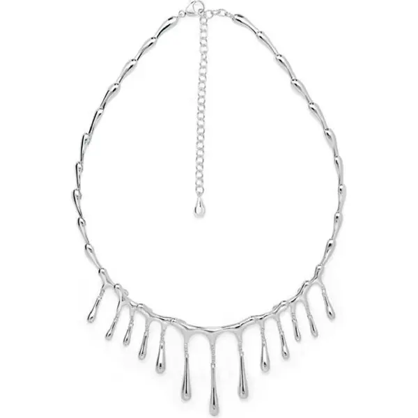 LUCY QUARTERMAINE Short Multi Drop Necklace - Sterling Silver