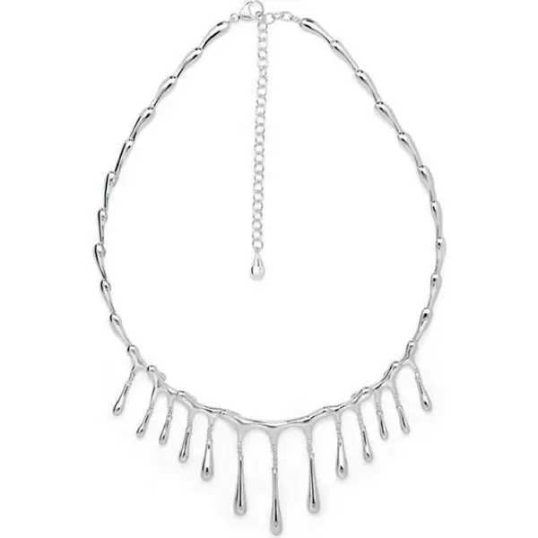 LUCY QUARTERMAINE Short Multi Drop Necklace - Sterling Silver