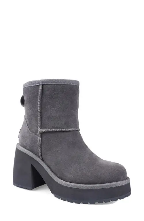 CANDIE'S Luccia Platform Bootie - Grey Suede