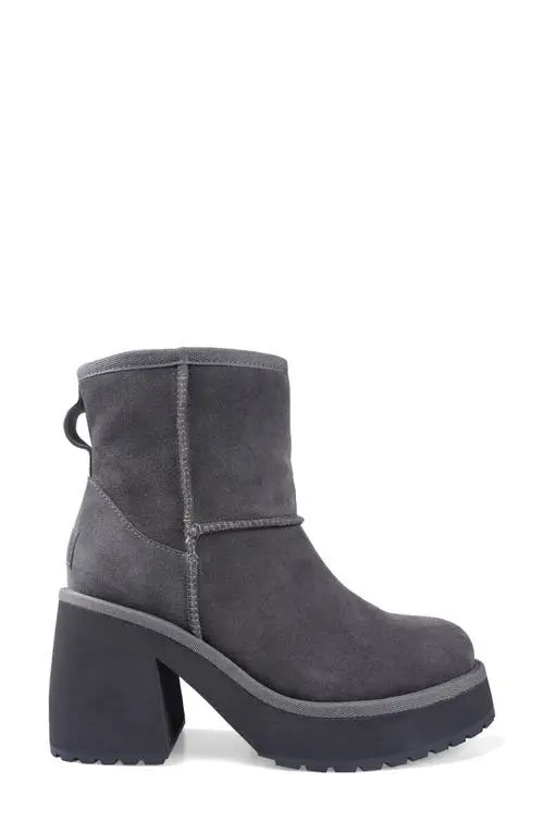 CANDIE'S Luccia Platform Bootie - Grey Suede