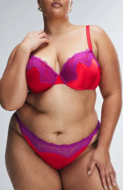 SAVAGE X FENTY Nite Shade Underwire Padded Demi Bra - Timeless Red