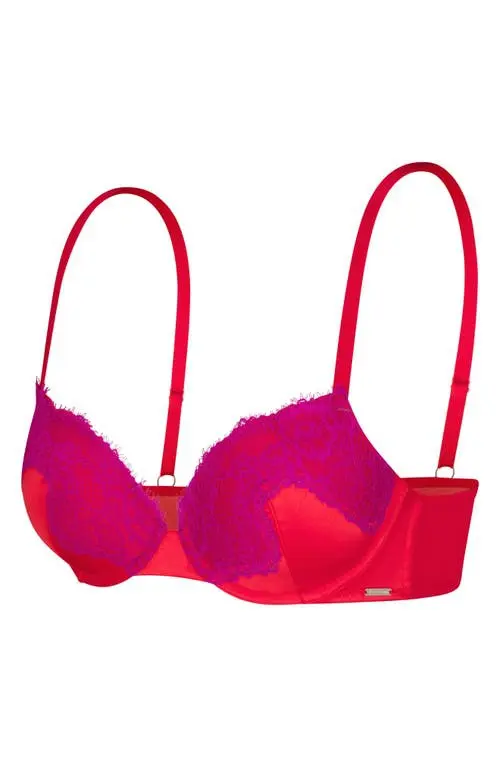 SAVAGE X FENTY Nite Shade Underwire Padded Demi Bra - Timeless Red