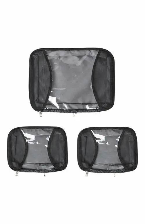 BAGGALLINI 3-piece Compression Packing Cubes Travel Set - Midnight Blossom