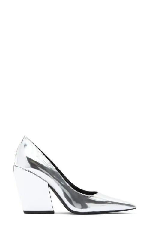 Rebecca Minkoff West Pointed Toe Pump - Silver