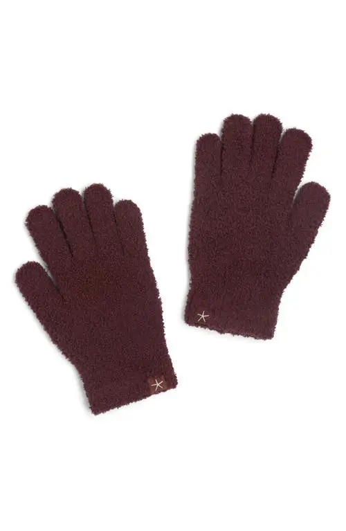 Barefoot Dreams Cozychic® Knitted Gloves - Deep Garnet