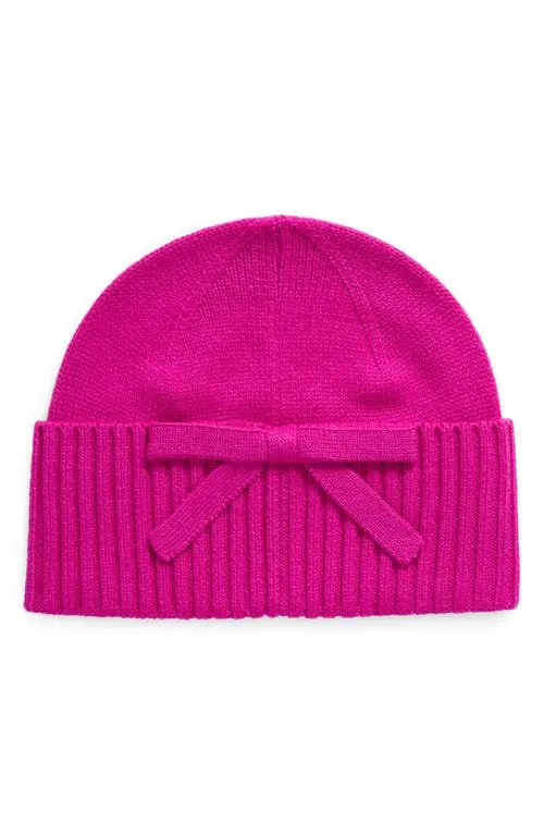 Kate Spade New York Beanie With Bow Detail - Marker Pink