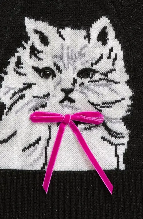 Kate Spade New York Pretty Kitty Beanie - Black | Editorialist display picture 1