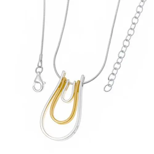 LUCY QUARTERMAINE Horse Shoe Tri Pendant - Sterling Silver