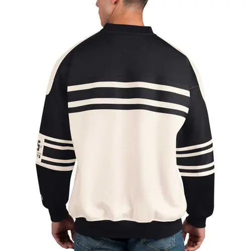 STARTER Vegas Golden Knights Defense Fleece Crewneck Pullover Sweatshirt - White