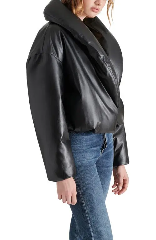 Steve Madden Evy Faux Leather Puffer Coat