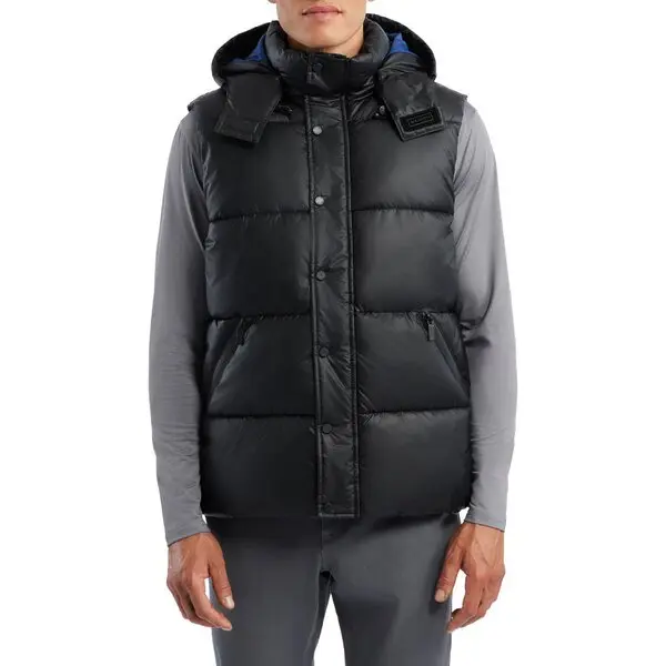 Hunter Chiswell Water Repellent Quilted Puffer Vest - Black