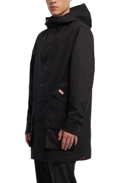 Hunter Downing Hooded Rain Jacket - Black