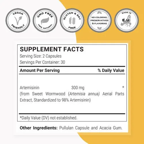 SUPERSMART Artemisinin Supplement 300mg