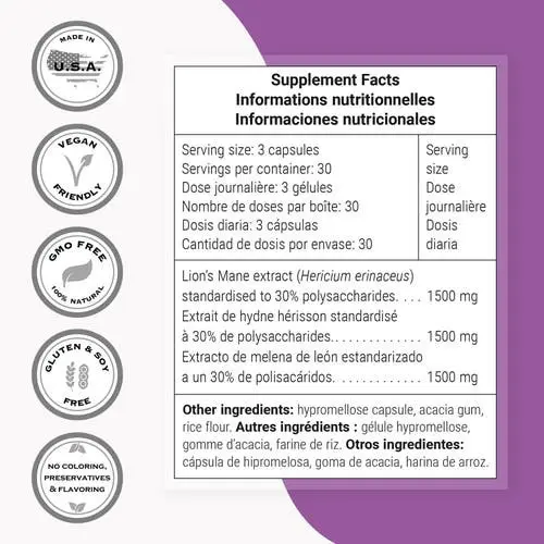 SUPERSMART Lion's Mane 1500mg Per Day