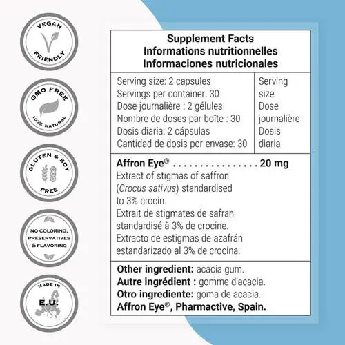 SUPERSMART Affron Eye 20mg Per Day