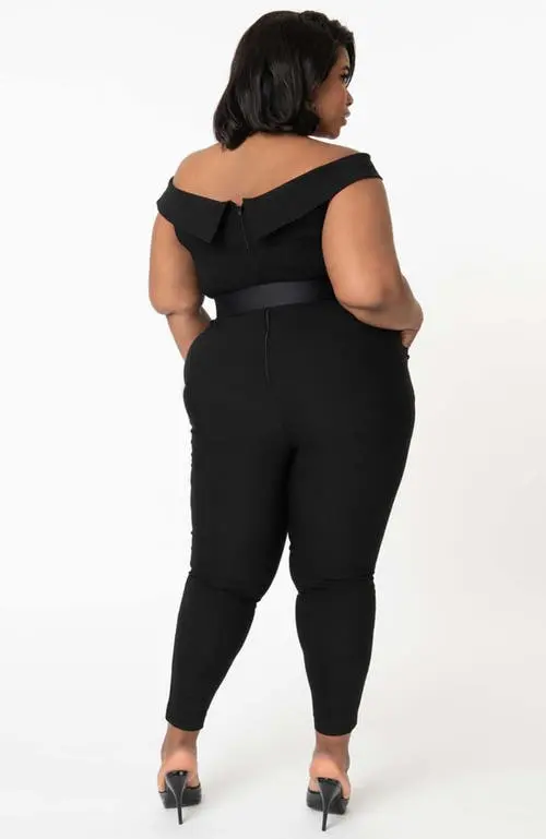 Unique Vintage Off Shoulder Gillian Jumpsuit
