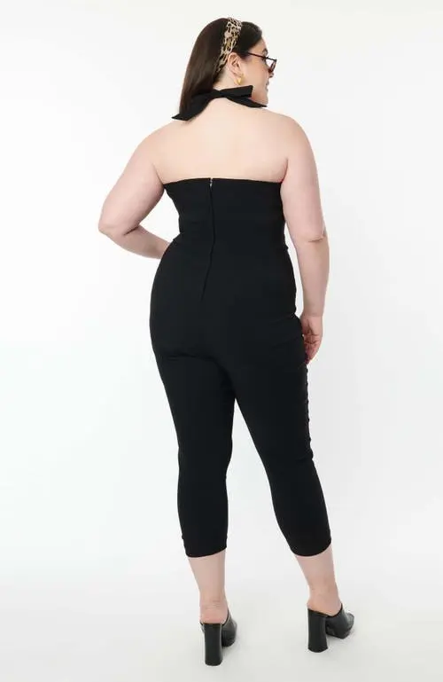 Unique Vintage Sweetheart Halter Marcel Jumpsuit
