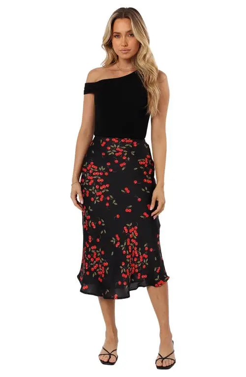 PETAL & PUP Annia Floral Print Midi Skirt