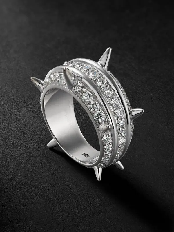 ALEX MOSS Destroyer 14k Diamond Ring - Silver