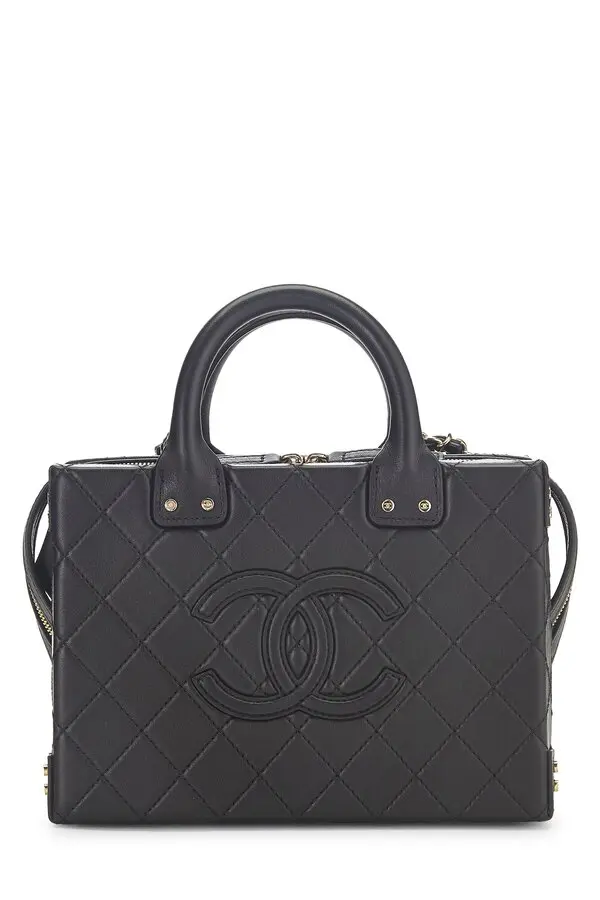 Chanel Calfskin Studded Square Vanity Case