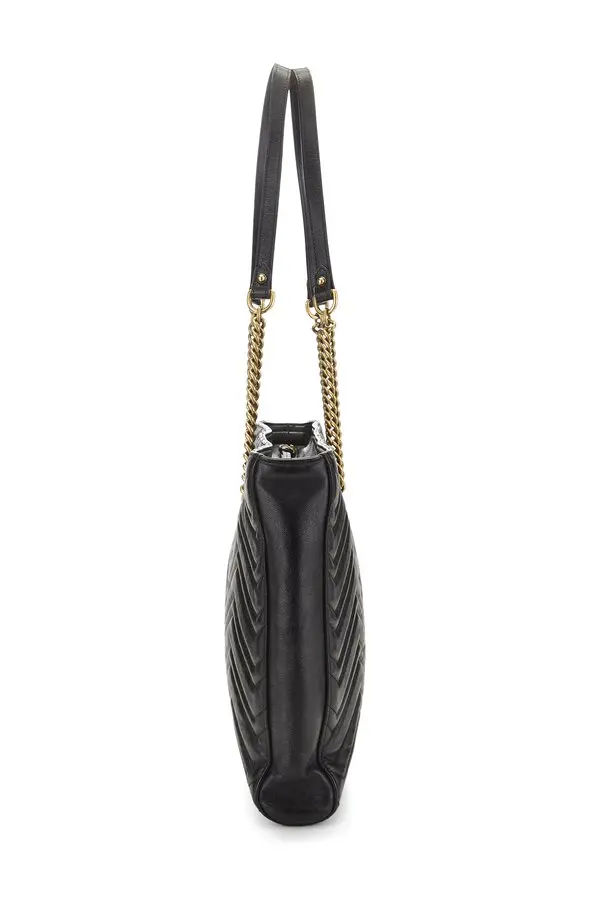 Gucci Leather Gg Marmont Flat Chain Tote