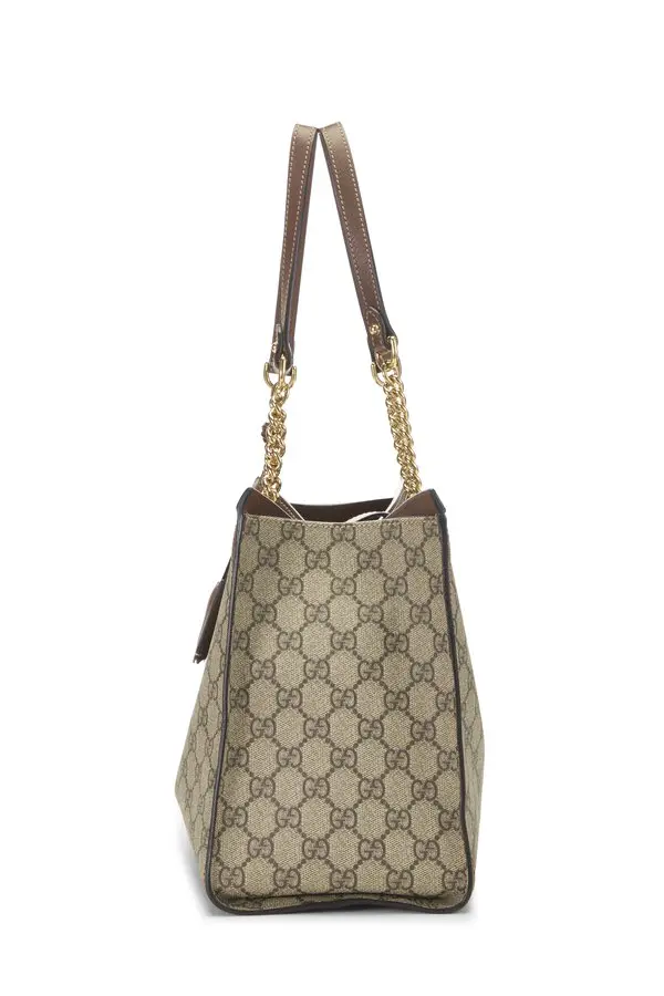Gucci Gg Supreme Canvas Padlock Shoulder Bag