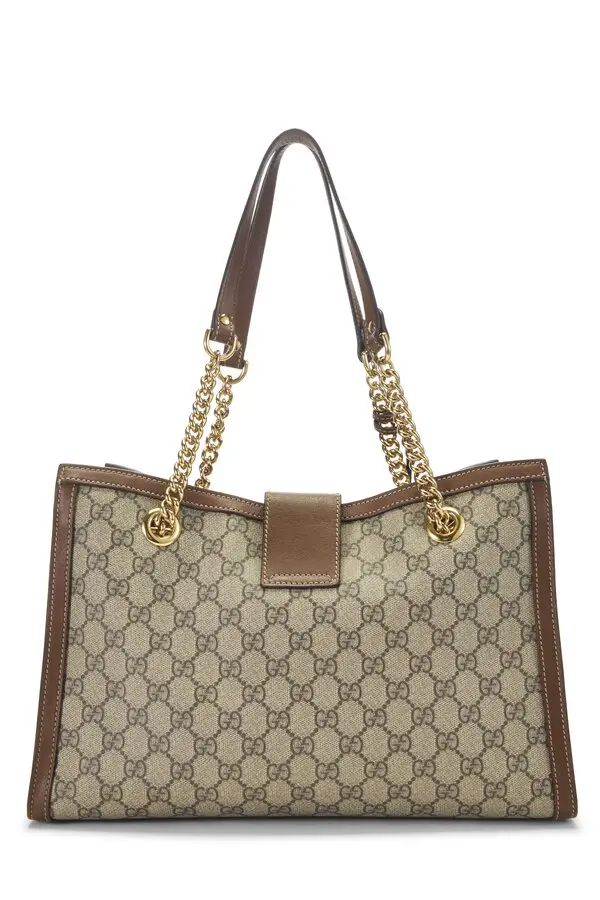 Gucci Gg Supreme Canvas Padlock Shoulder Bag