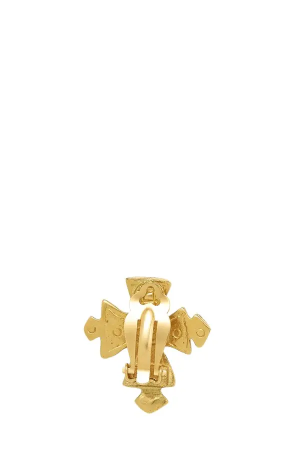 Chanel Tone Cc Cross Clip-on Earrings