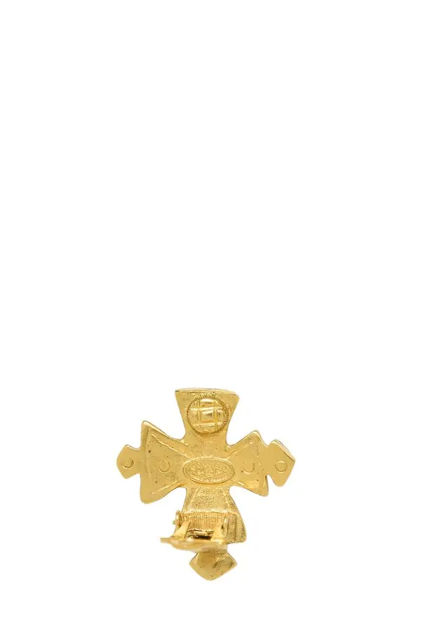 Chanel Tone Cc Cross Clip-on Earrings