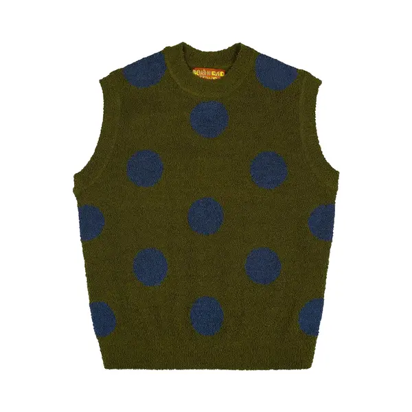 BRAIN DEAD Teddy Fur Dot Knit Sweater Vest