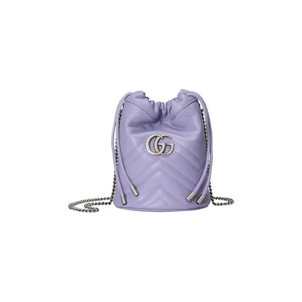 Gucci Gg Marmont Mini Bucket Bag - Purple