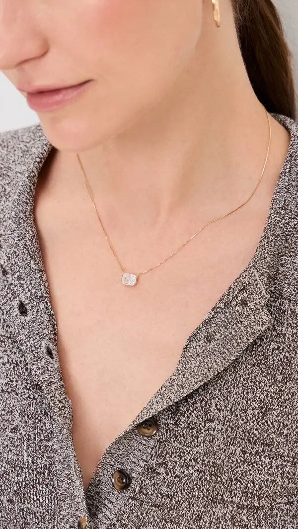 Shashi Emerald Baguette Necklace