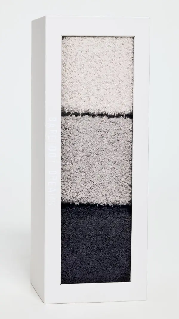 Barefoot Dreams Cozychic Sock Set - Carbon Multi