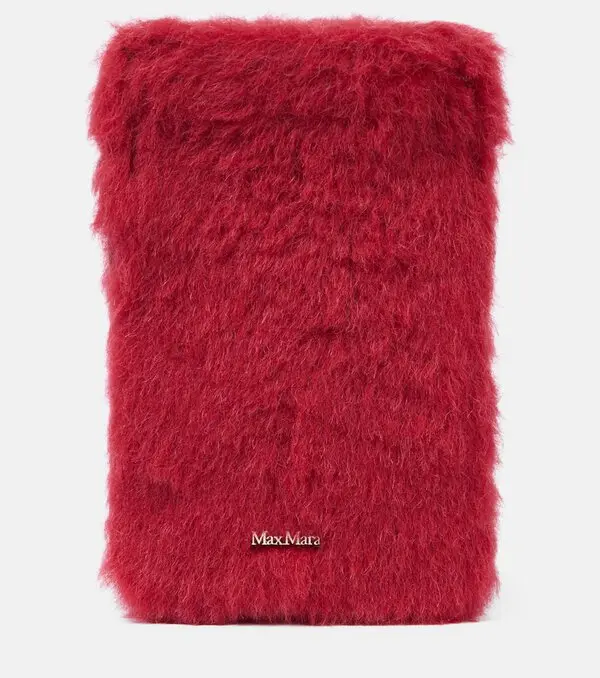 Max Mara Crossy Teddy Phone Pouch - Red