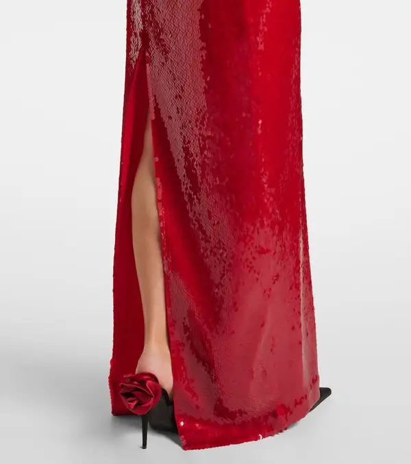 Magda Butrym Floral-applique Sequined Gown