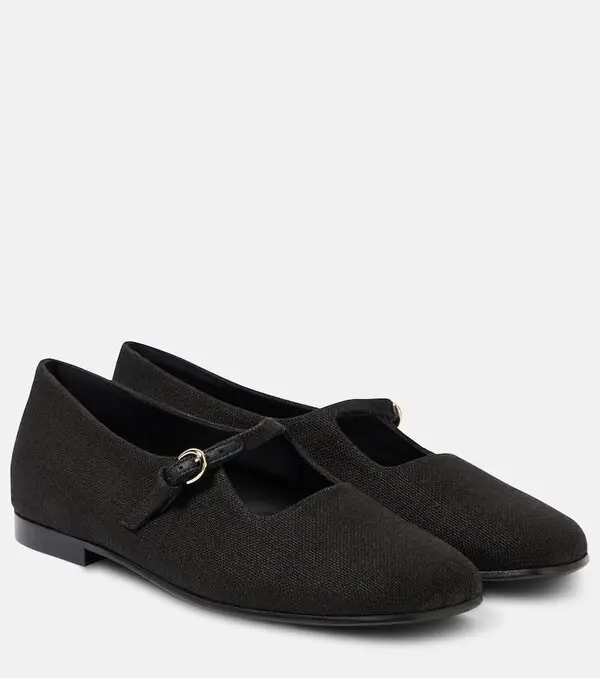 Co Canvas Mary Jane Flats - Black