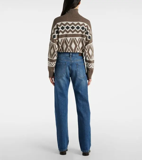 Brunello Cucinelli High-rise Straight Jeans - Blue