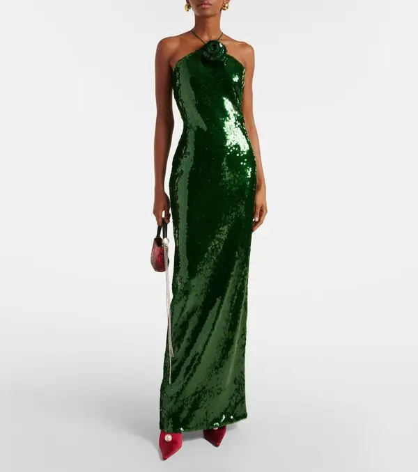 magda butrym sequin dress Cowl neck sequin dress in silver  Mademoiselle