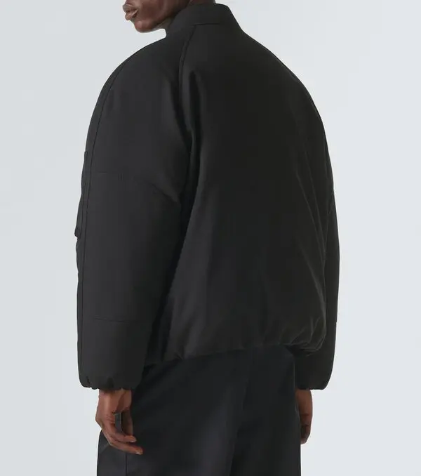 JIL SANDER Oversized Gabardine Down Jacket - Black