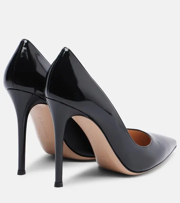 GIANVITO ROSSI 105 Patent Leather Pumps - Black