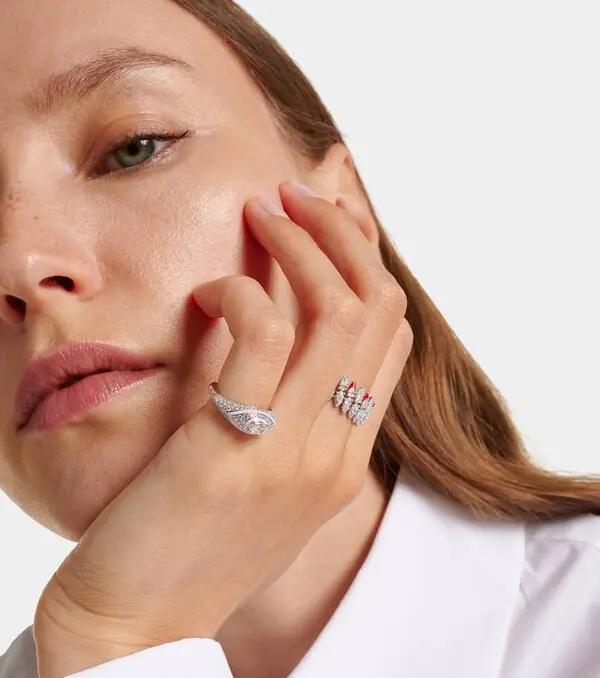 KAMYEN 18kt White Gold Diamond Eye Ring