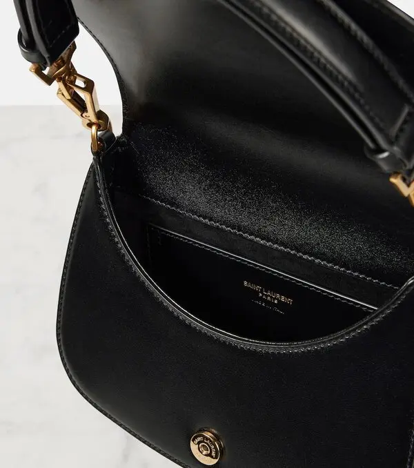 Saint Laurent Voltaire Leather Shoulder Bag - Black