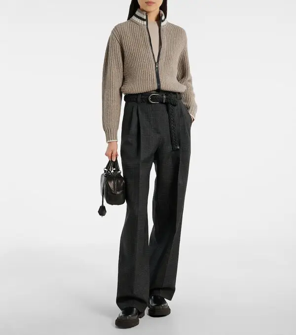 Brunello Cucinelli Wool Zip-up Cardigan