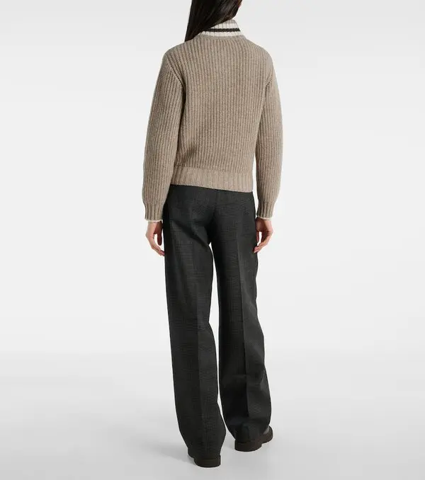 Brunello Cucinelli Wool Zip-up Cardigan