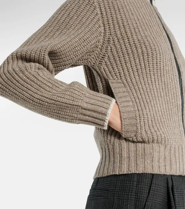 Brunello Cucinelli Wool Zip-up Cardigan