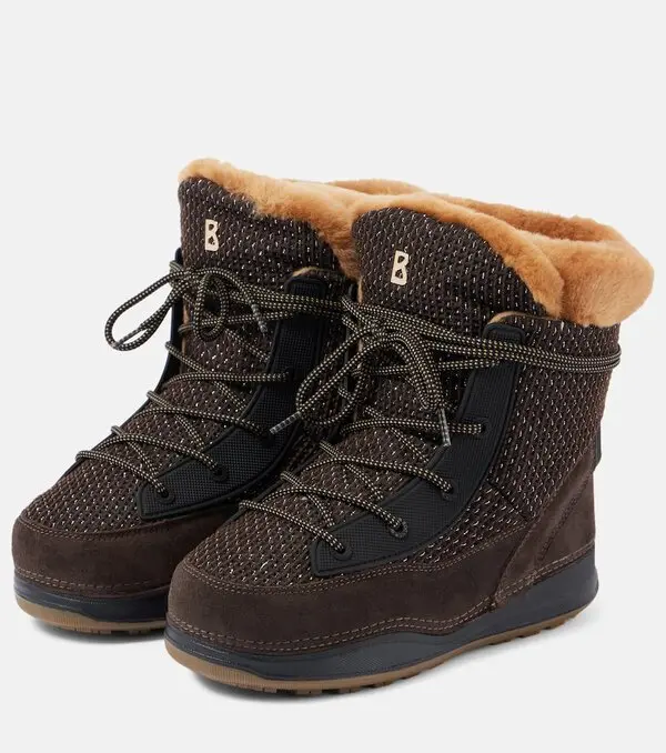 Bogner Verbier Shearling-trimmed Ankle Boots