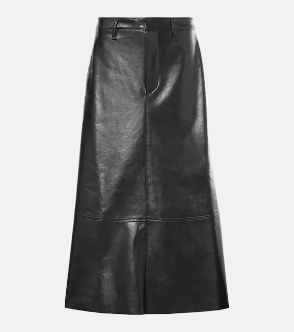 Citizens Of Humanity Cassia Faux Leather Midi Skirt - Black