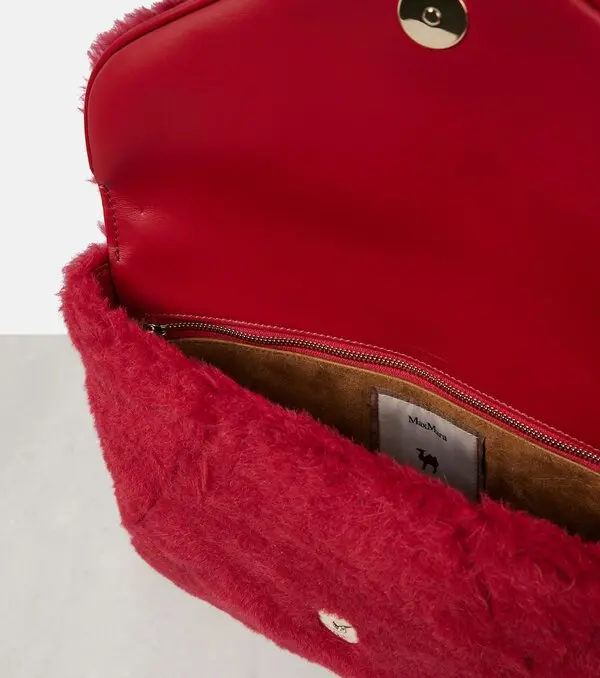 Max Mara Teddy Fabric Clutch - Red