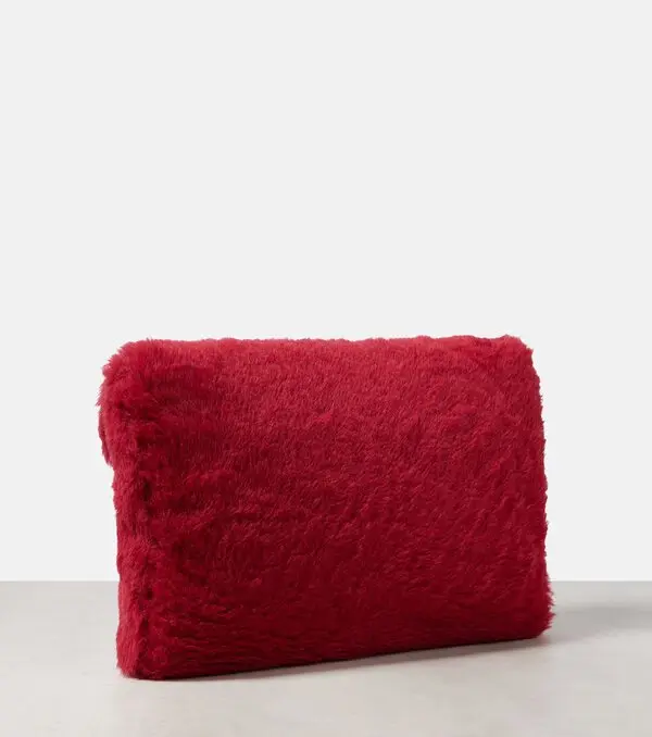 Max Mara Teddy Fabric Clutch - Red