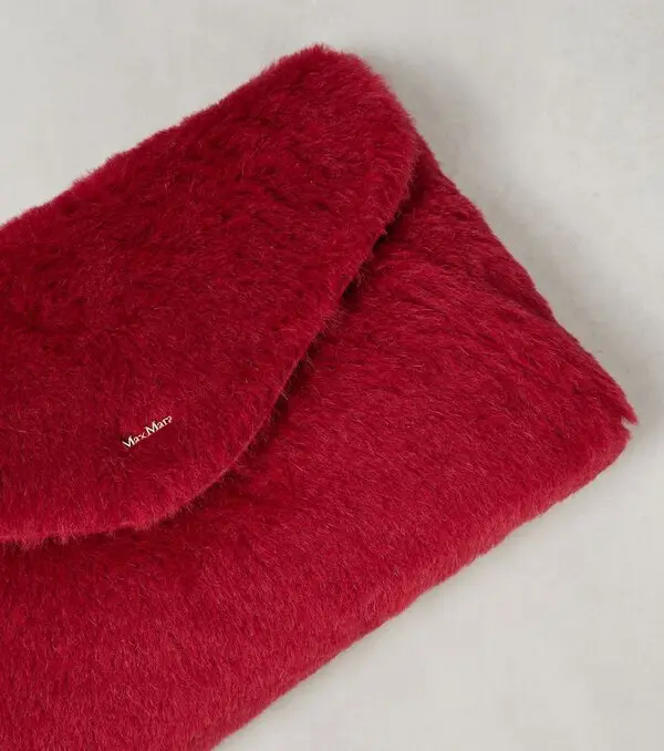 Max Mara Teddy Fabric Clutch - Red